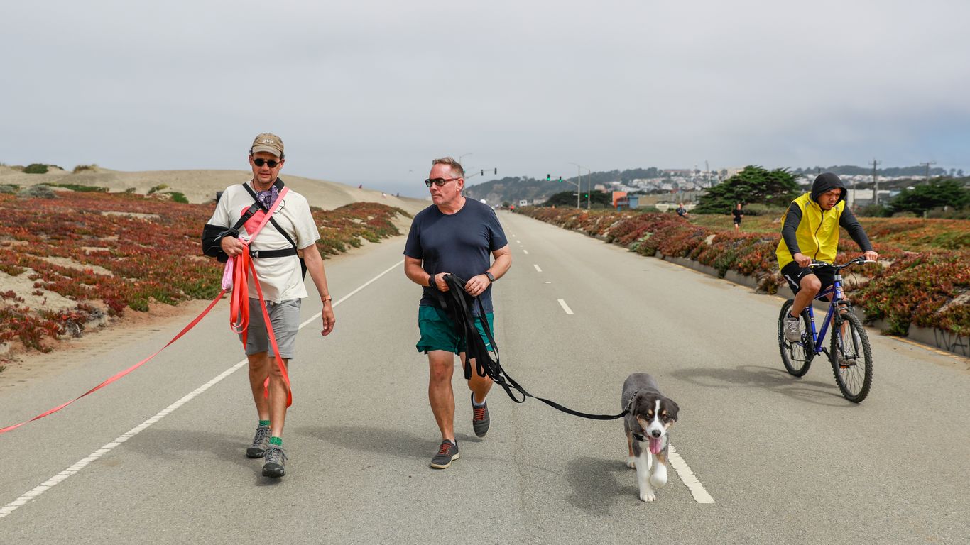 Bikers and walkers add another win with Great Highway closure - Axios ...