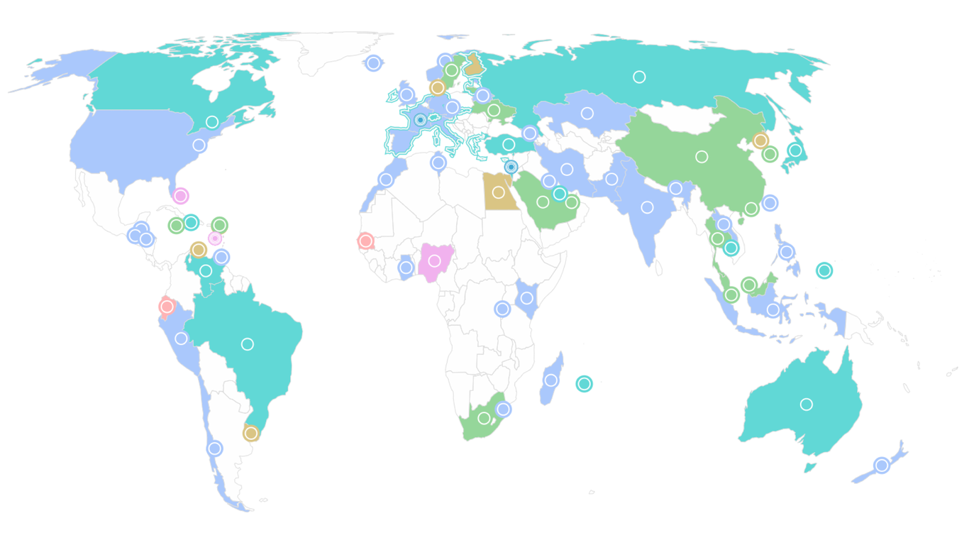 Central bank digital currencies development status by country
