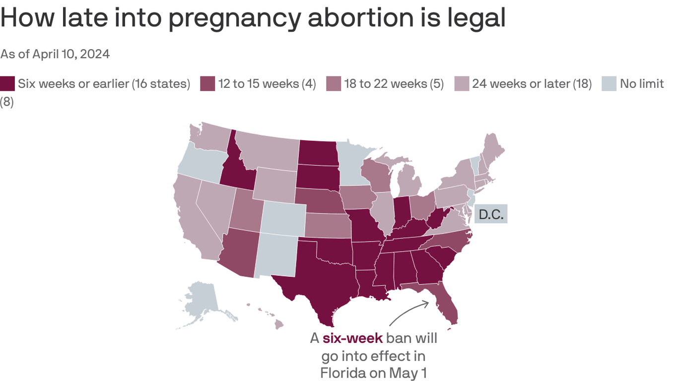 Abortion laws by state, mapped