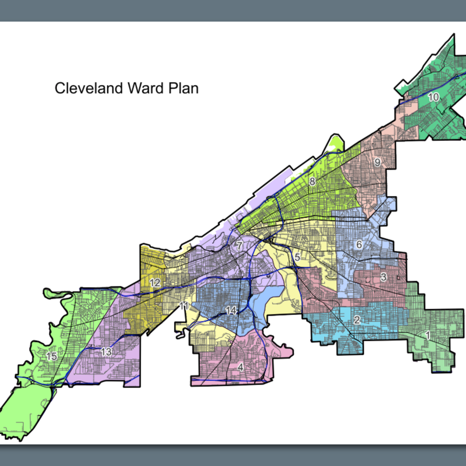Mapa Del Estado De Cleveland