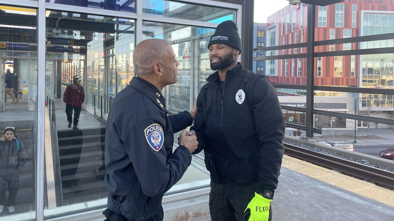 Riding the Blue Line with the Metro Transit police chief - Axios Twin ...