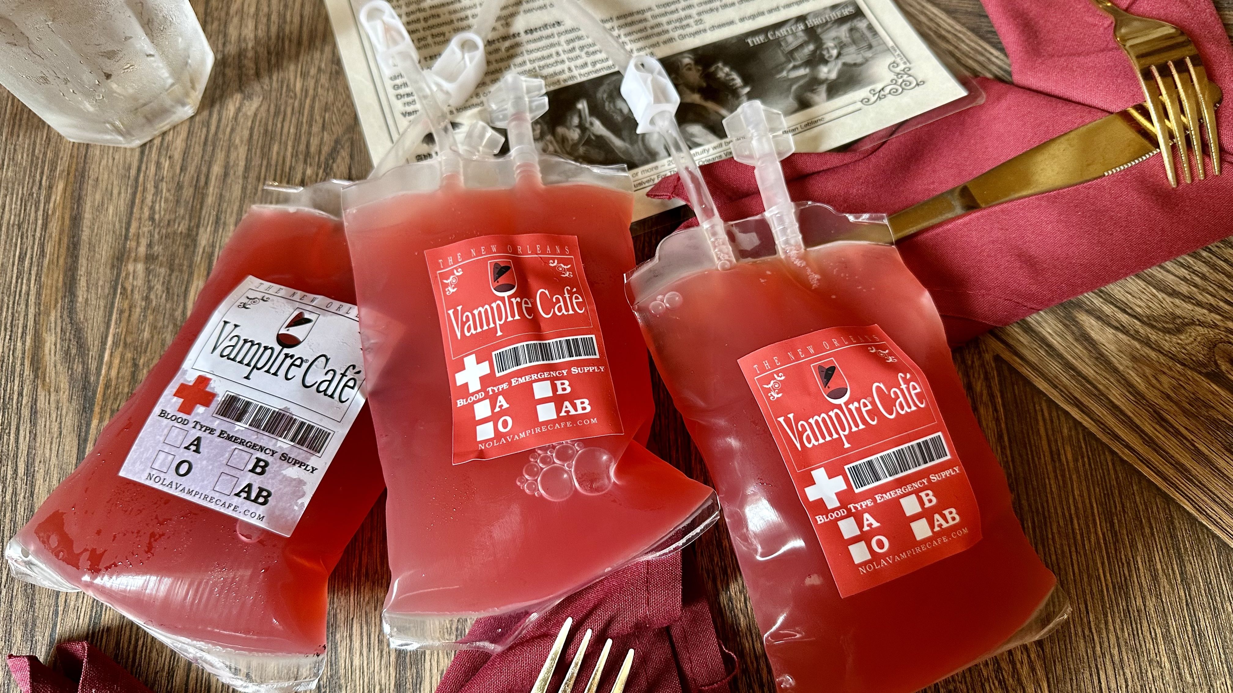 Vampire Café in New Orleans serves blood bag cocktails - Axios New Orleans