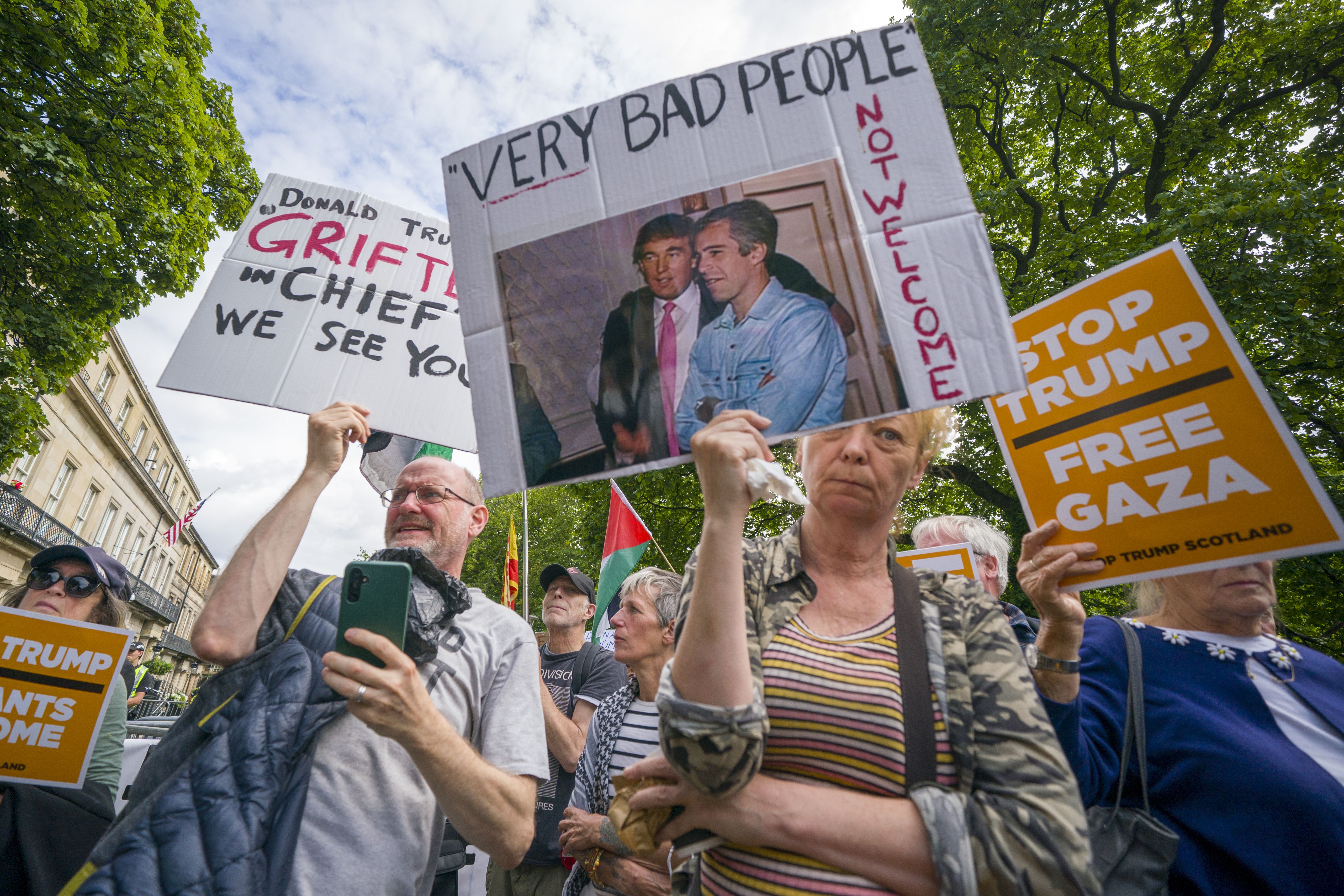 Scotland Trump protest photos: Rallies held as president visits
