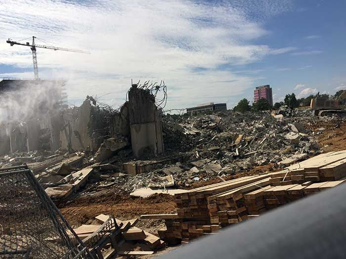Is it safe to breathe by the Observer demolition site? - Axios Charlotte