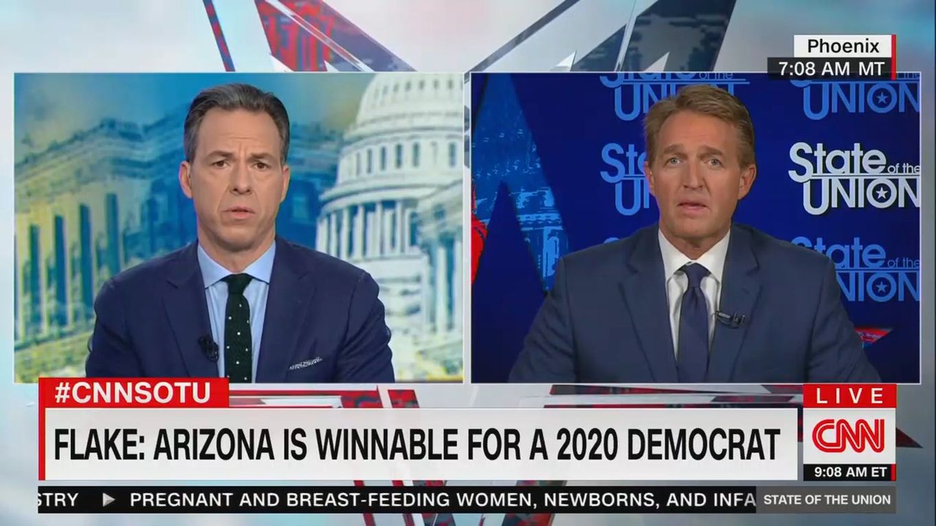 Jeff Flake says he's "very concerned" about GOP's 2020 chances in Arizona