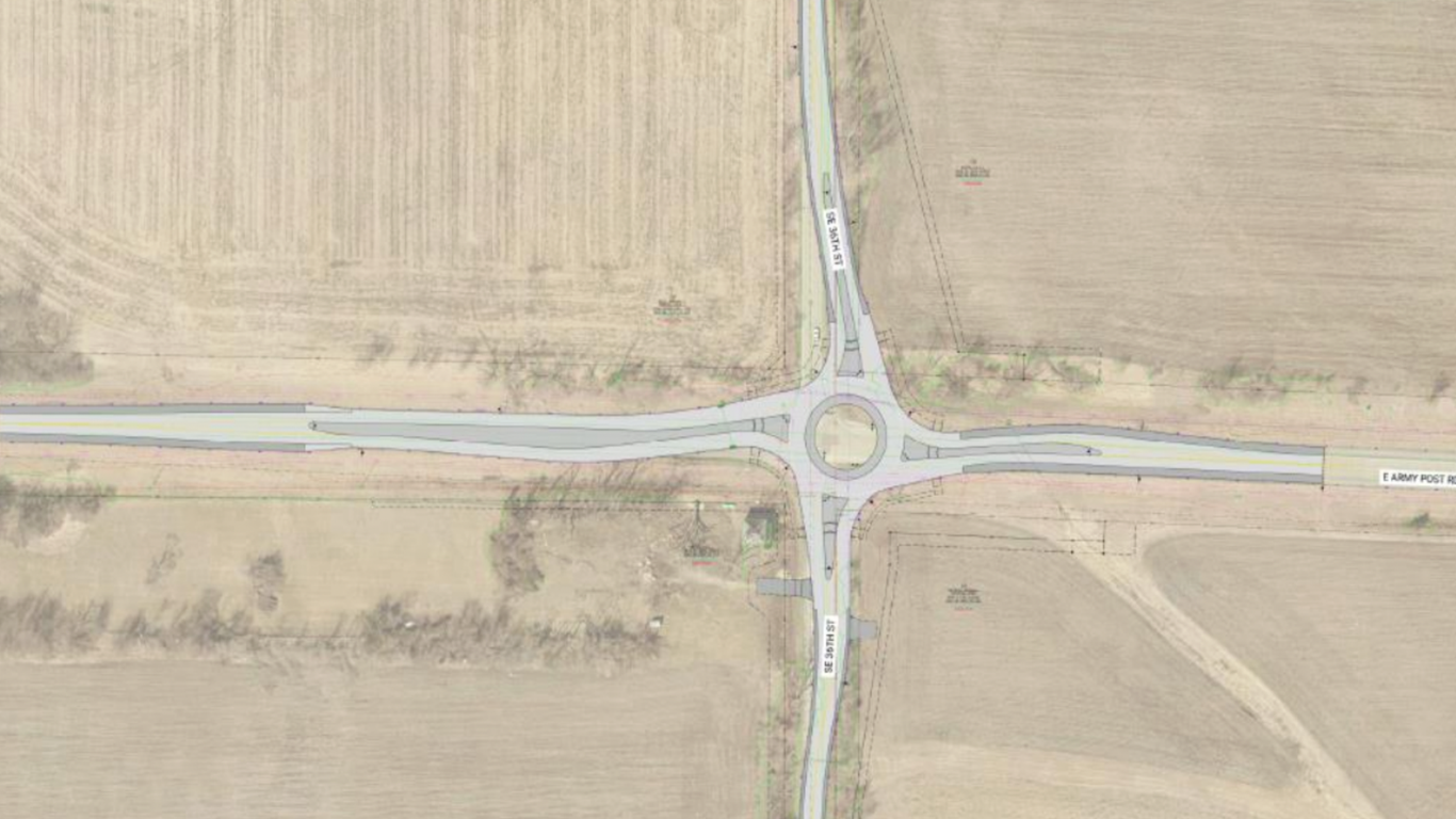 Des Moines' Army Post Road is getting a roundabout - Axios Des Moines