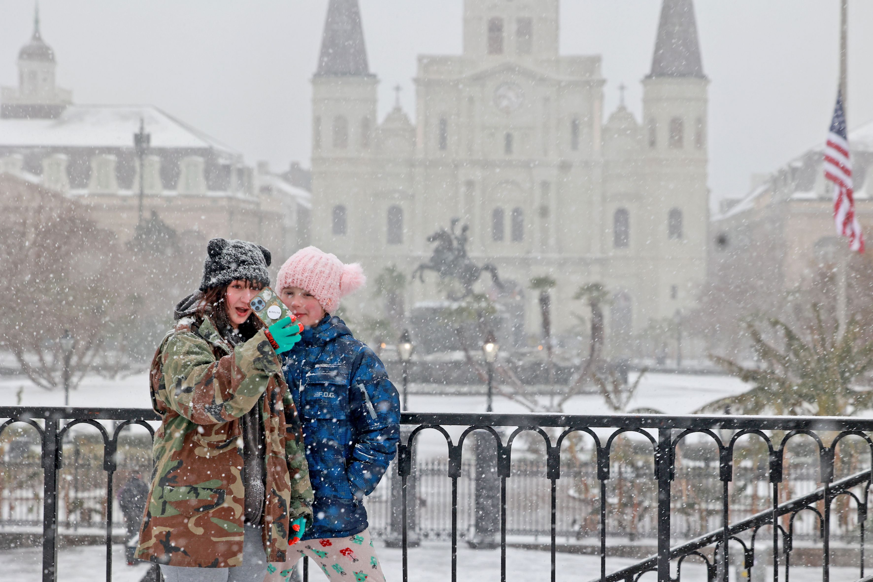 In photos: Historic snowstorm freezes New Orleans - Axios New Orleans
