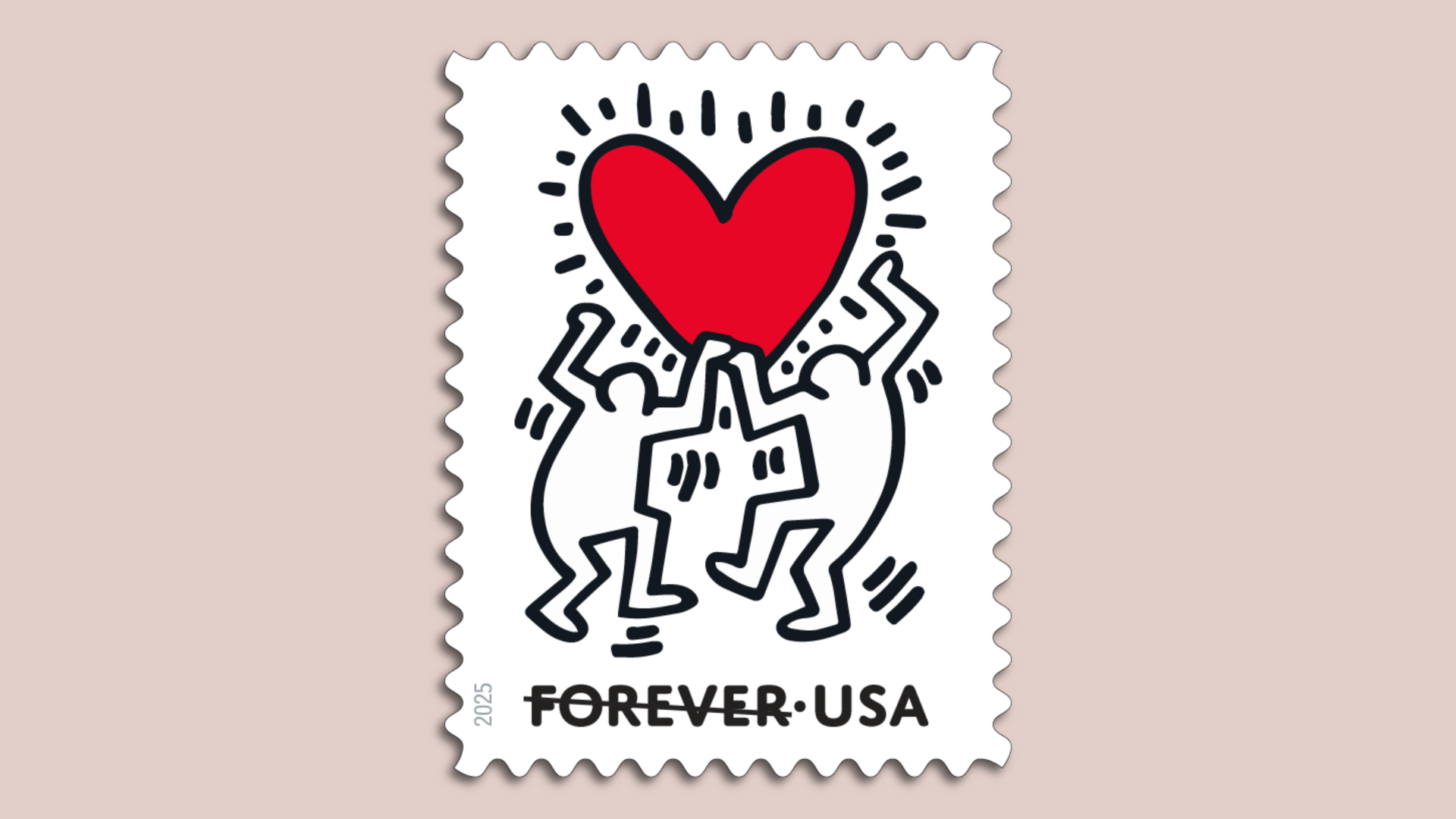 New USPS stamp of Keith Haring's iconic pop art coming in 2025 - Axios ...