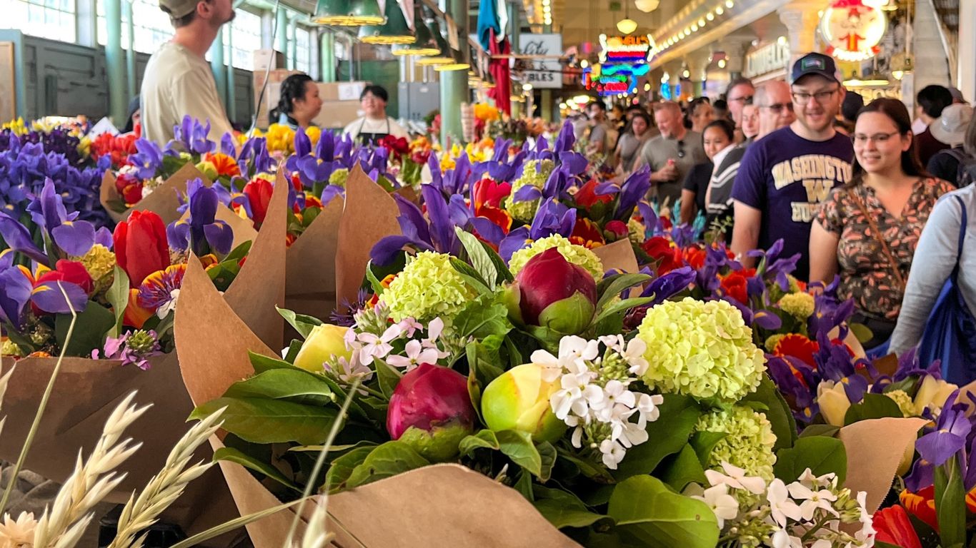 Pike Place Market hosts Flower Festival this weekend - Axios Seattle