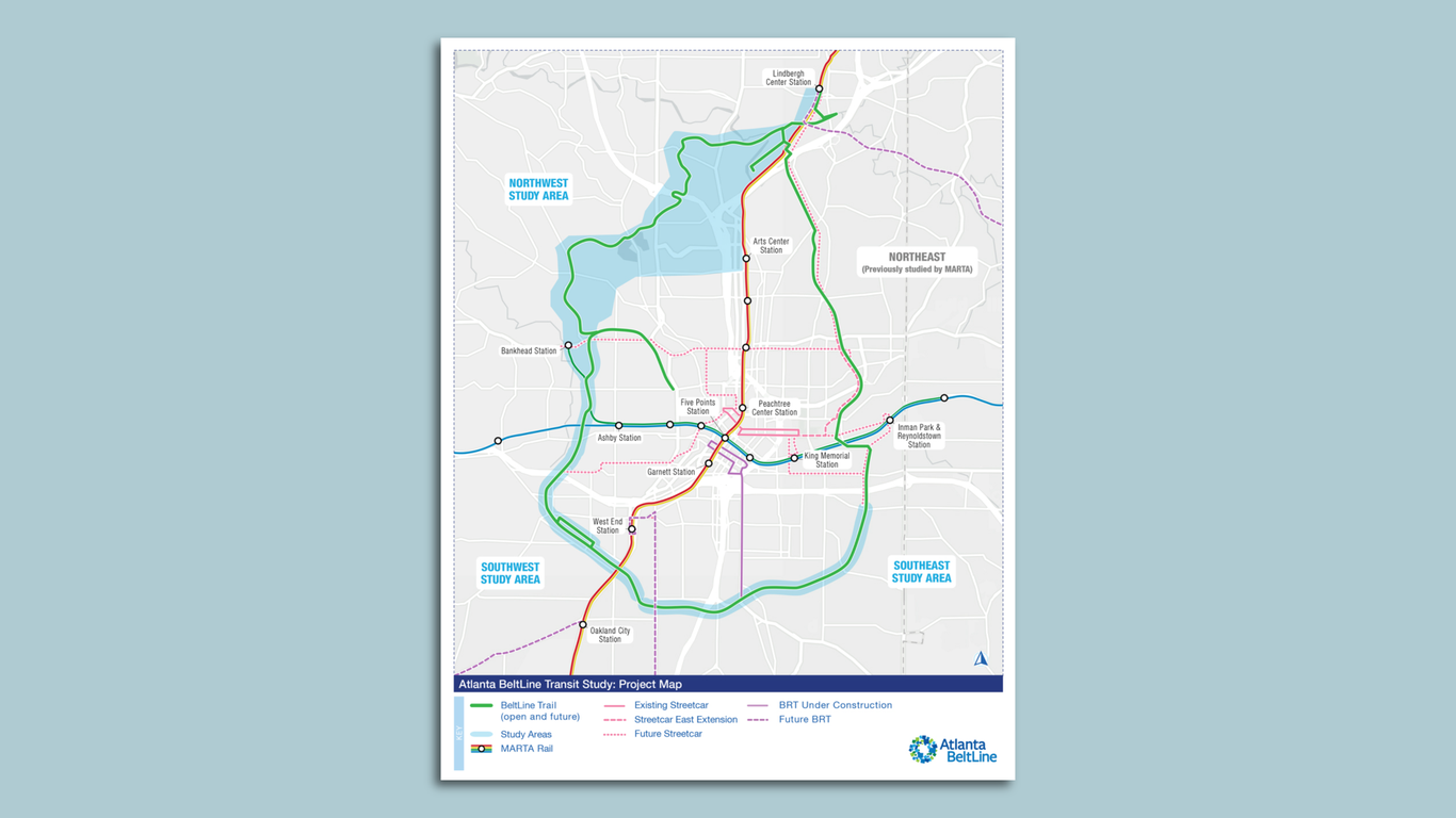 Atlanta Beltline begins 2-year rail planning project - Axios Atlanta