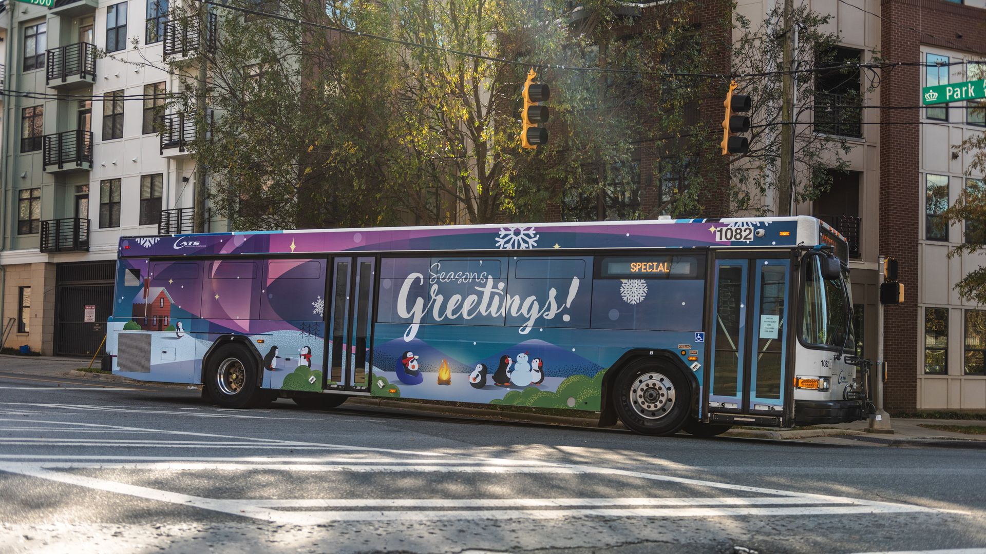 1 festive thing to go: Free holiday bus rides - Axios Charlotte