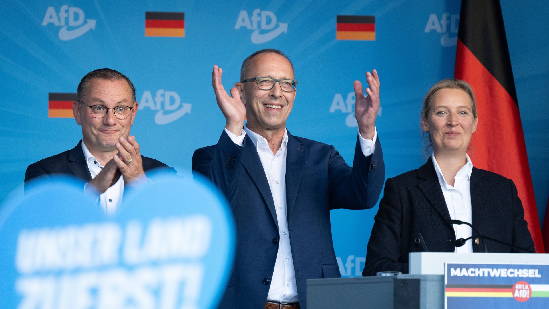 German far-right AfD claims "historic" election win in eastern state