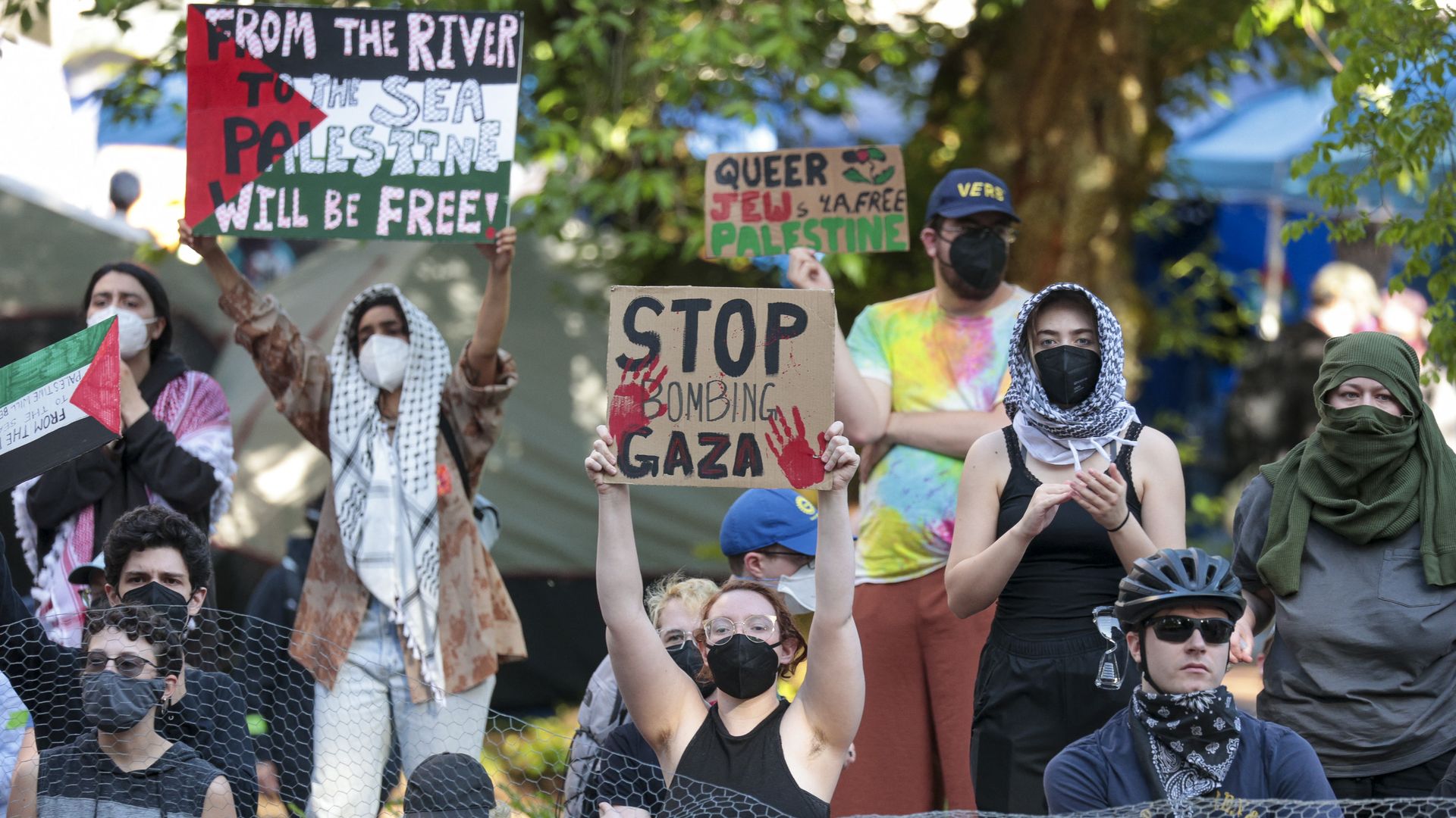 Pro-Palestinian protesters refuse to leave University of Washington ...