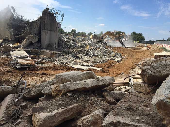 Is it safe to breathe by the Observer demolition site? - Axios Charlotte