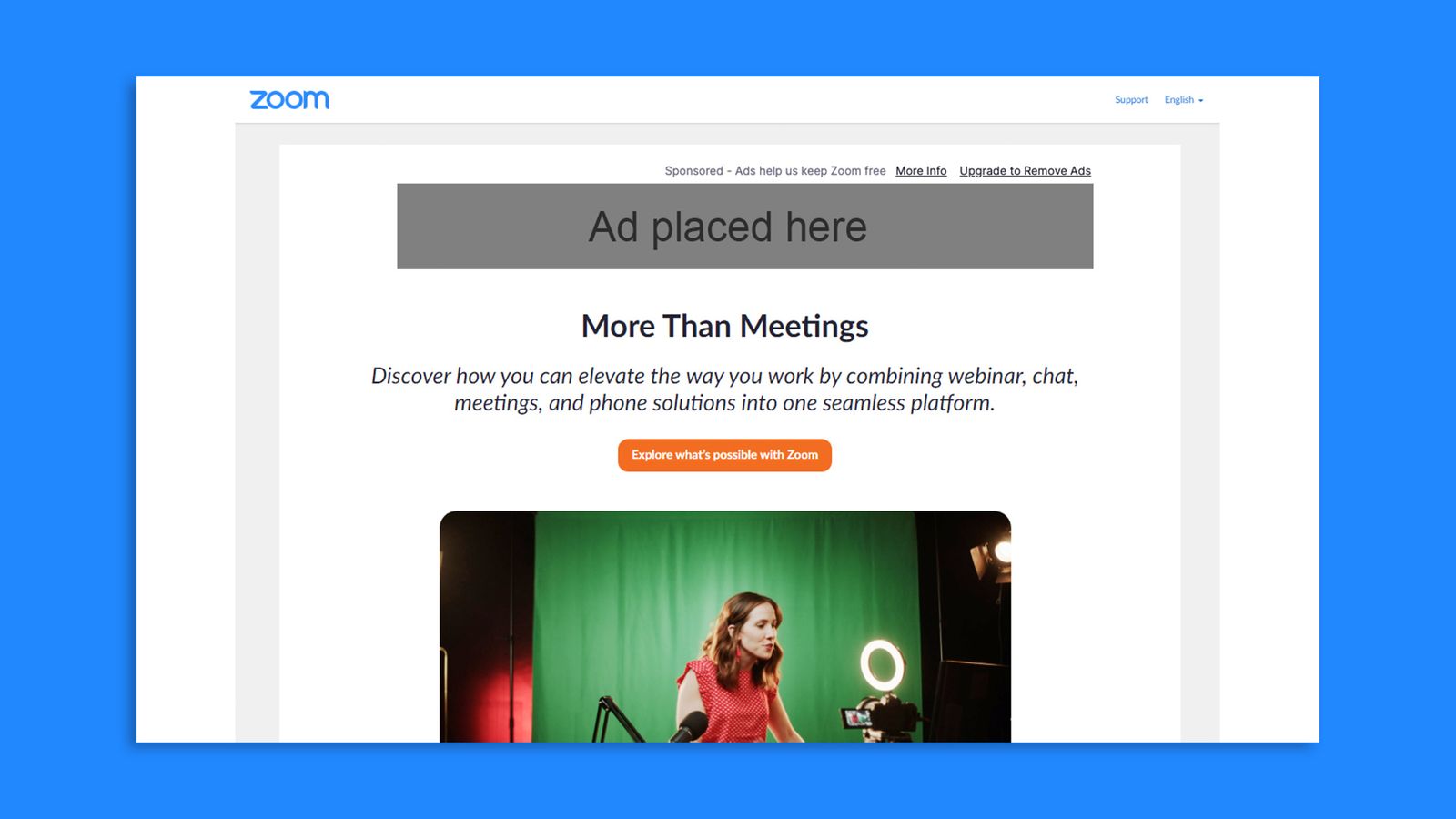 Zoom dips toe into an ad-supported model