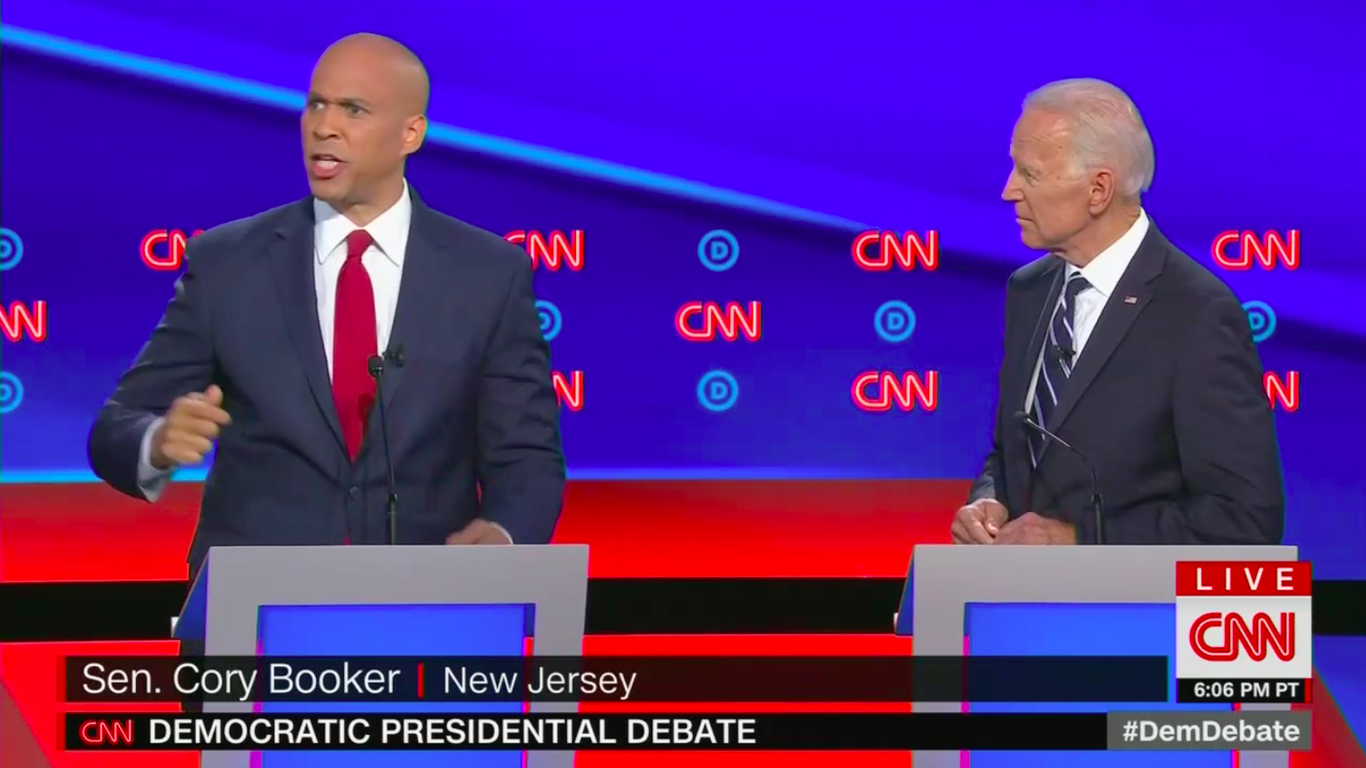 Cory Booker to Biden: "You invoke Obama more than anybody in this campaign"