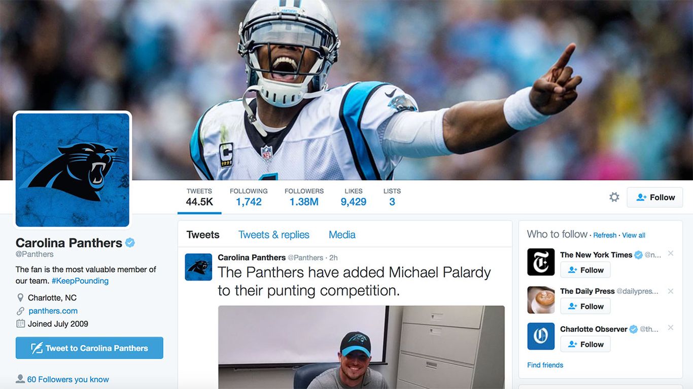 Top tweets by the Panthers according to their social media manager ...
