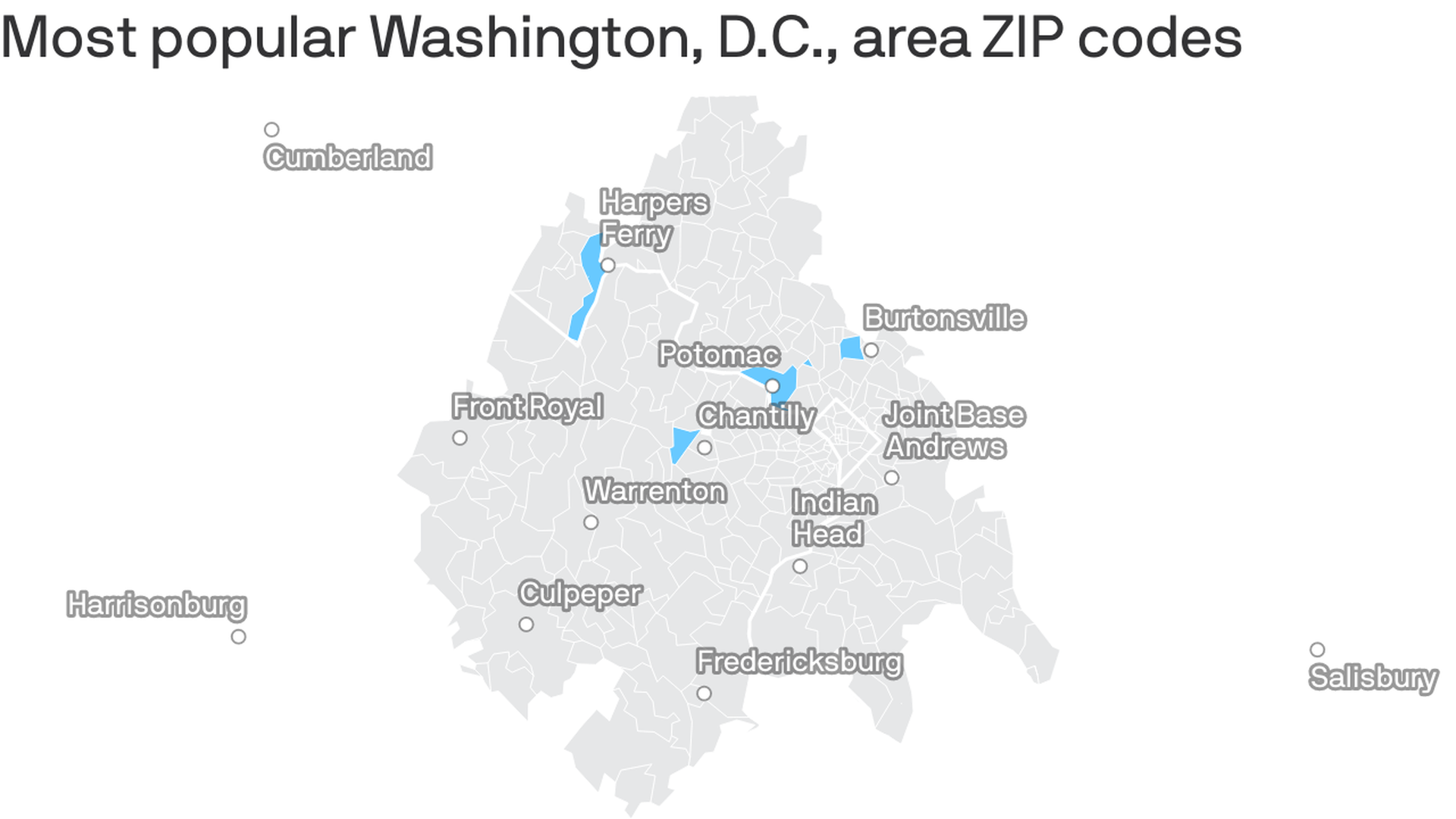 The D.C.-area's top zip codes are all in the suburbs - Axios Washington ...