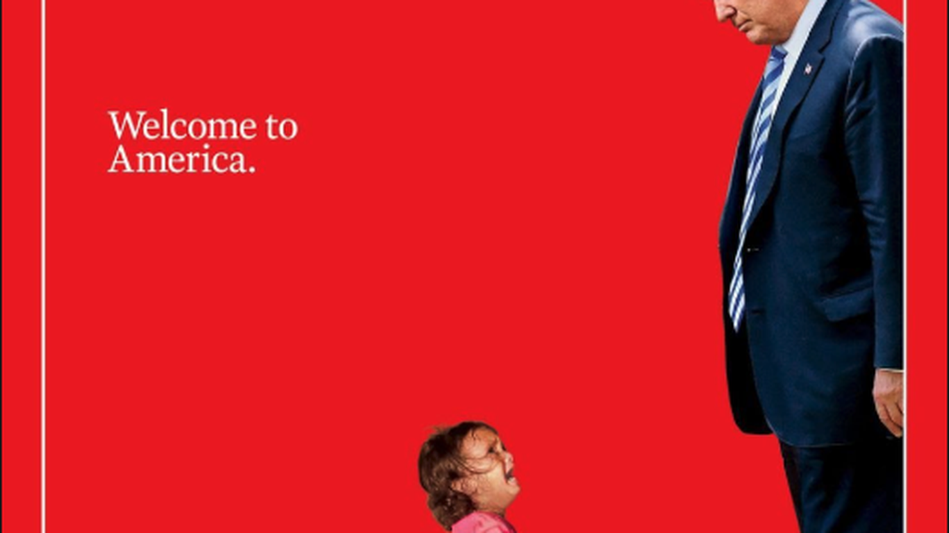 Time Magazine cover: "Welcome to America."