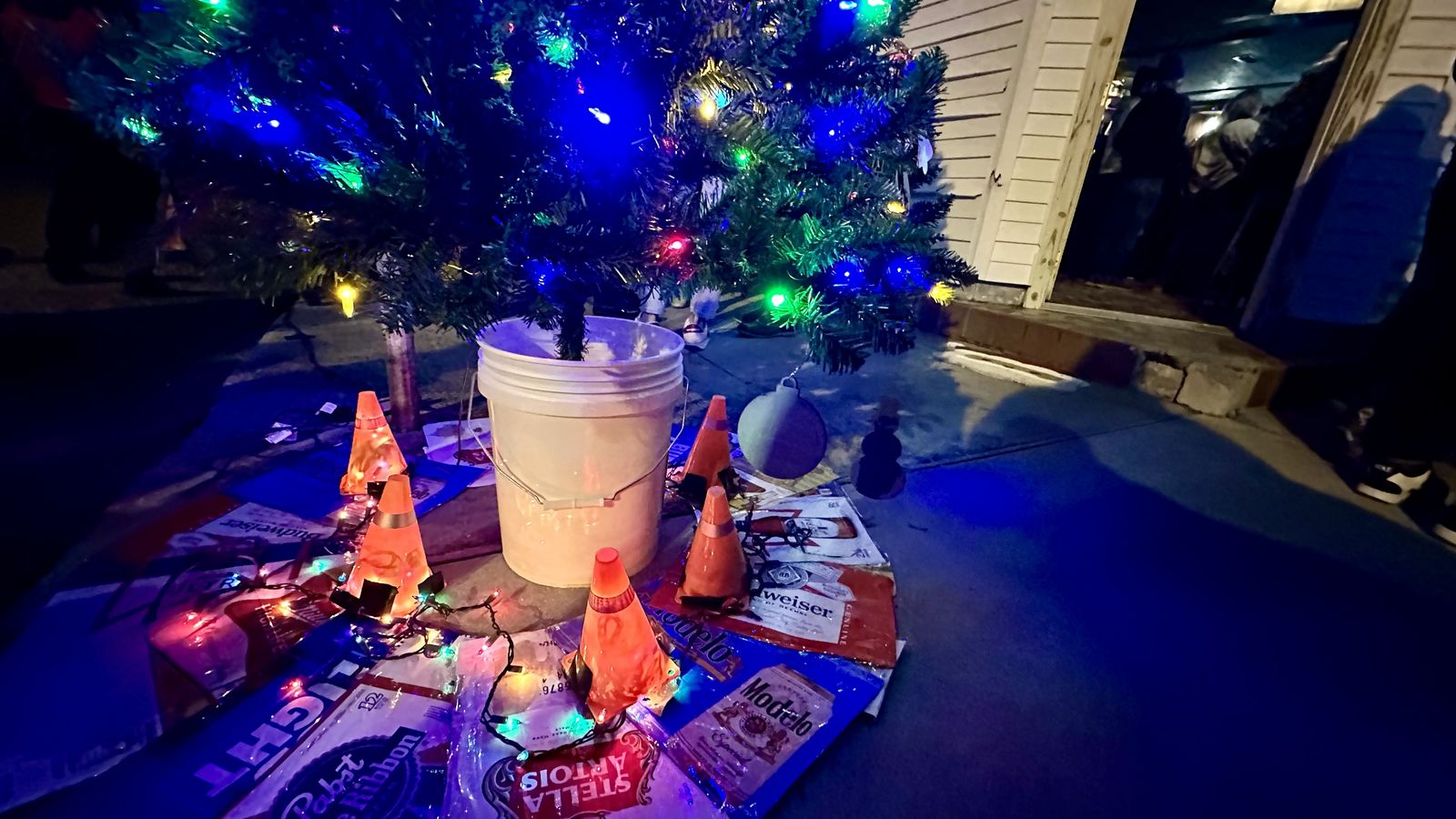 Photos: Pothole Christmas tree lighting in New Orleans - Axios New Orleans