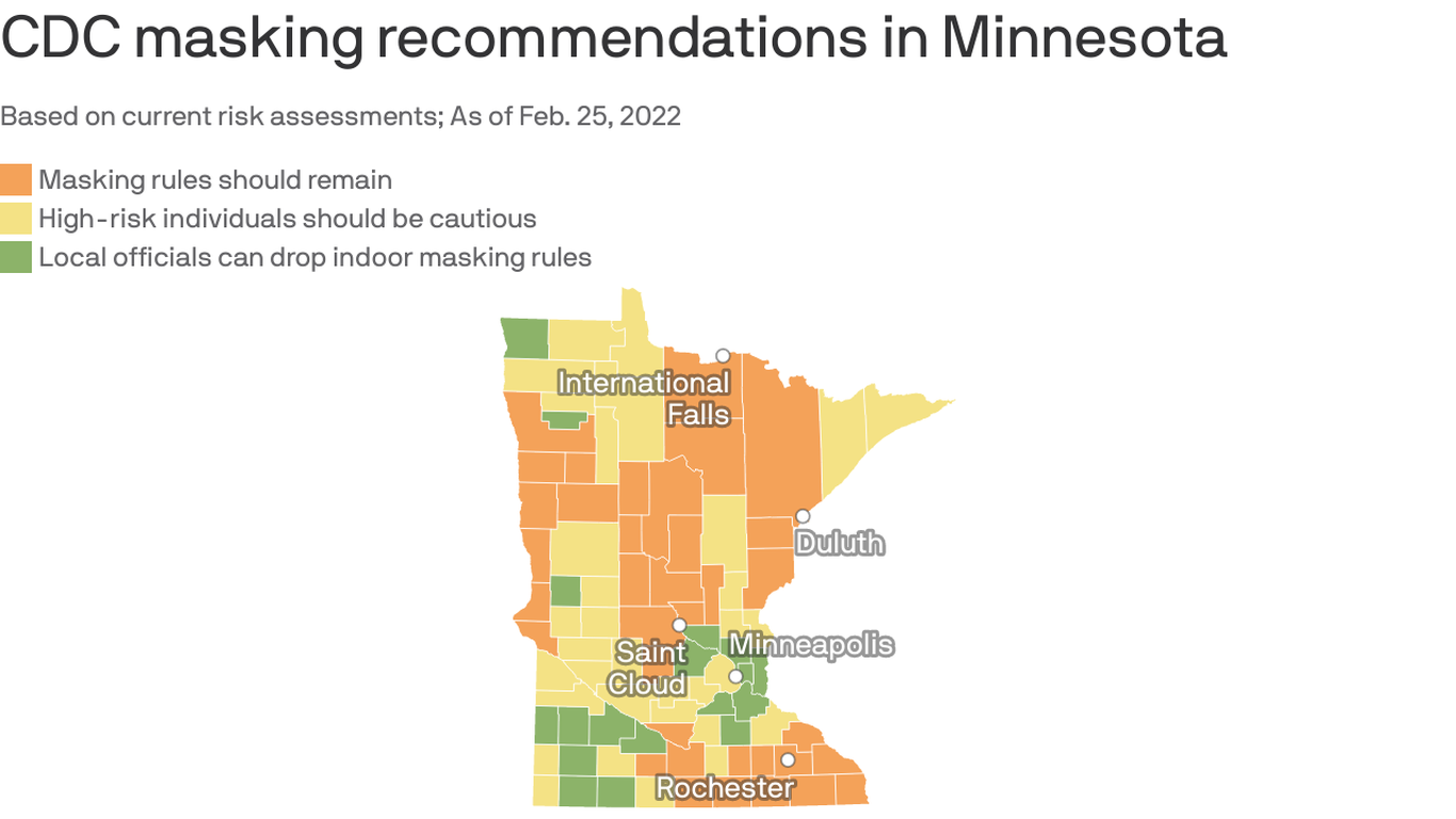 Minnesota COVID mask guidance, mapped - Axios Twin Cities