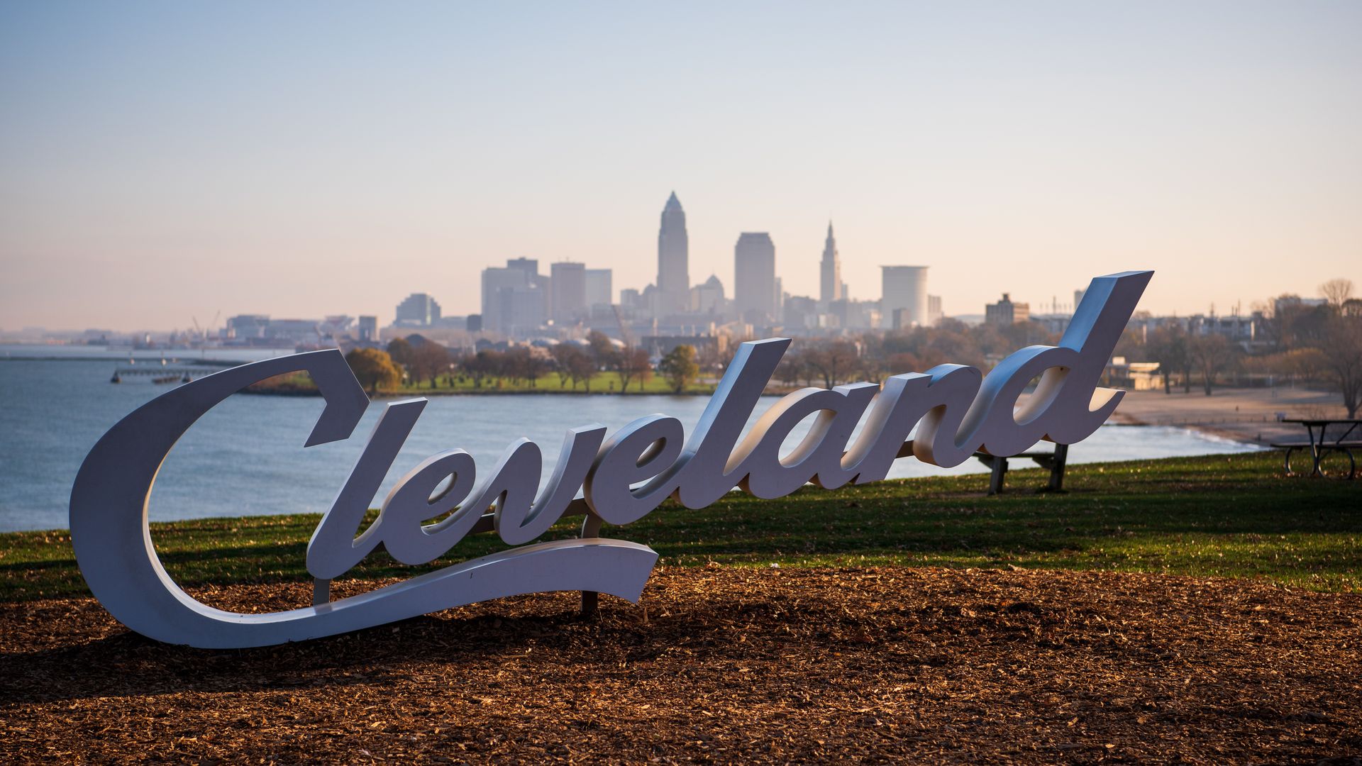 Take a bike tour of the Cleveland script signs - Axios Cleveland