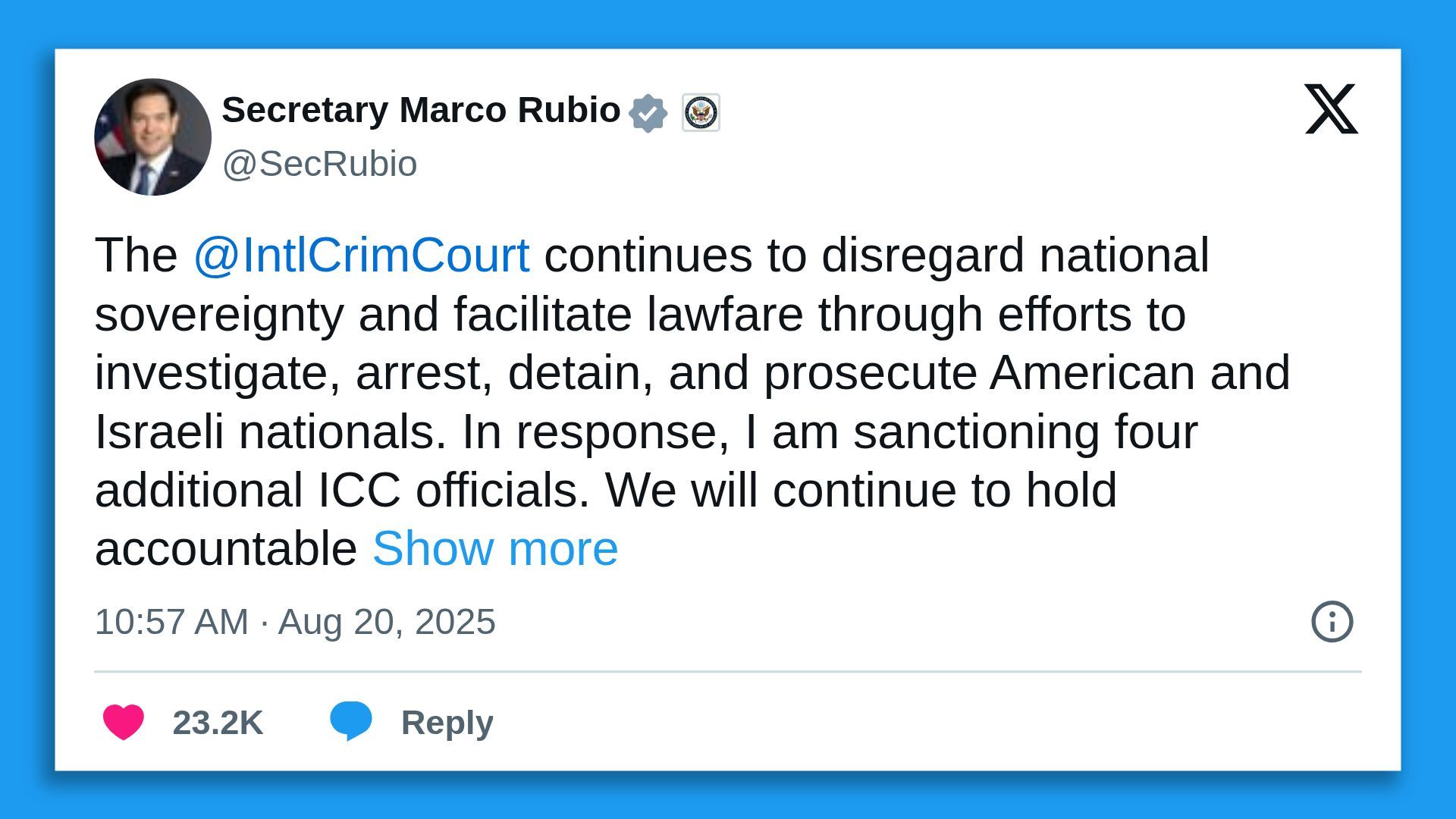 Trump administration imposes fresh sanctions on ICC officials