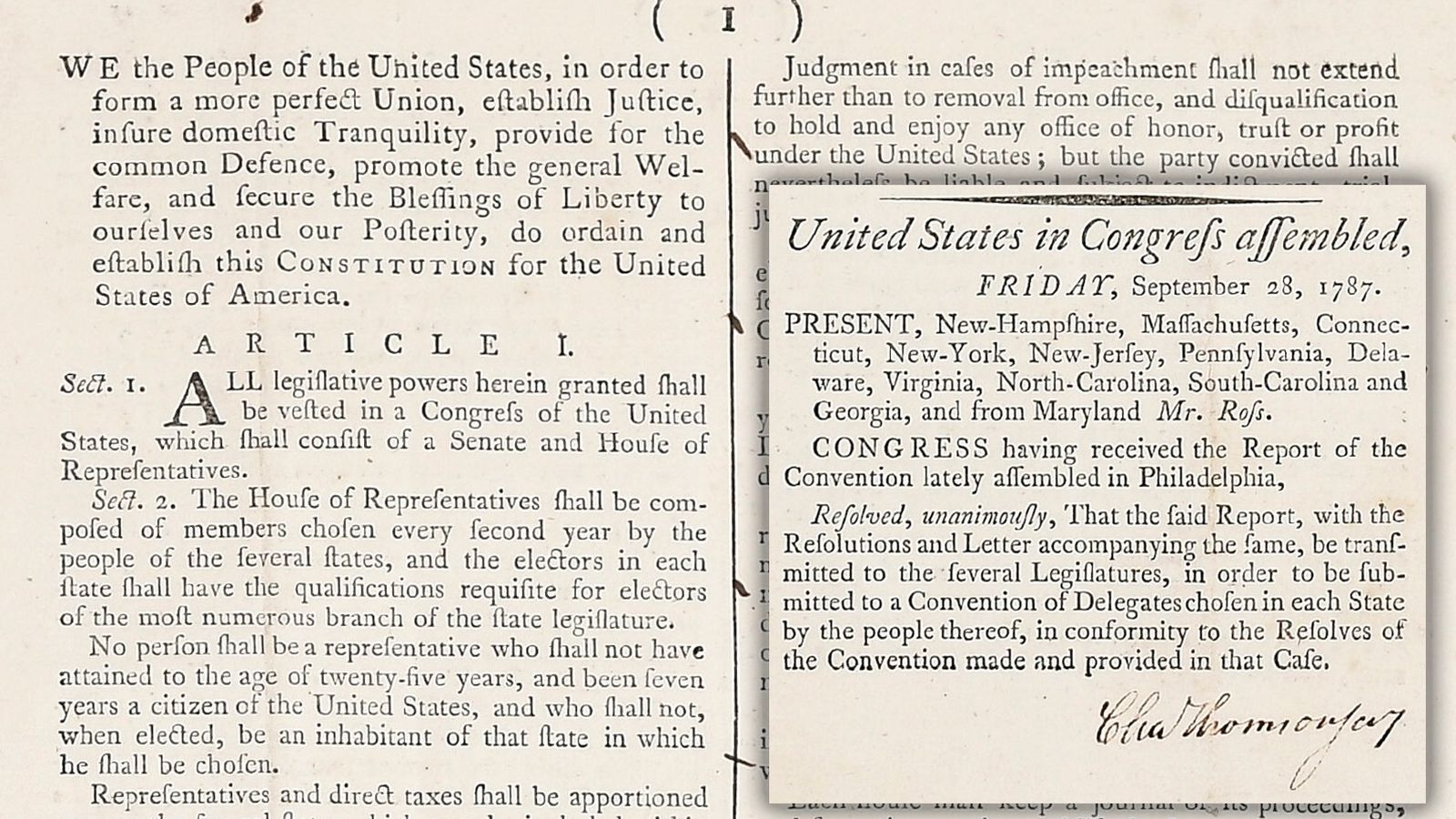 Rare U.S. Constitution copy up for auction