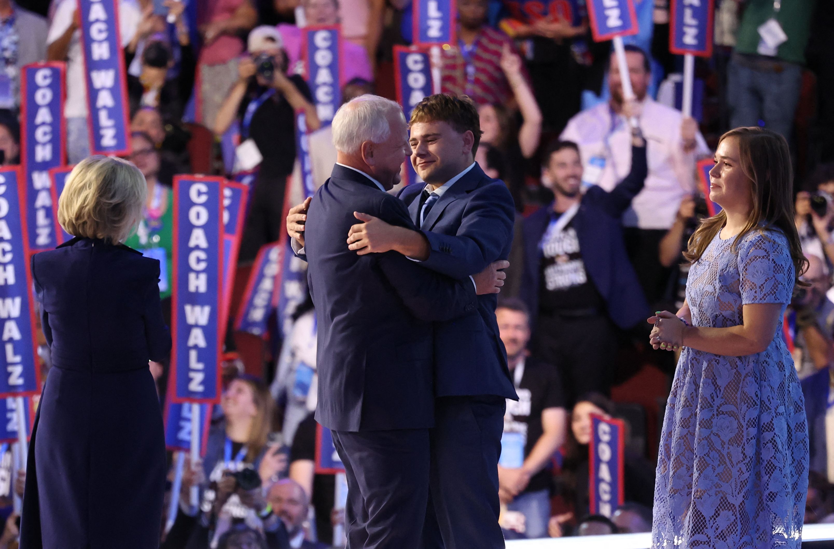 Tim Walz's emotional DNC speech moves kids to tears: "That's my dad"
