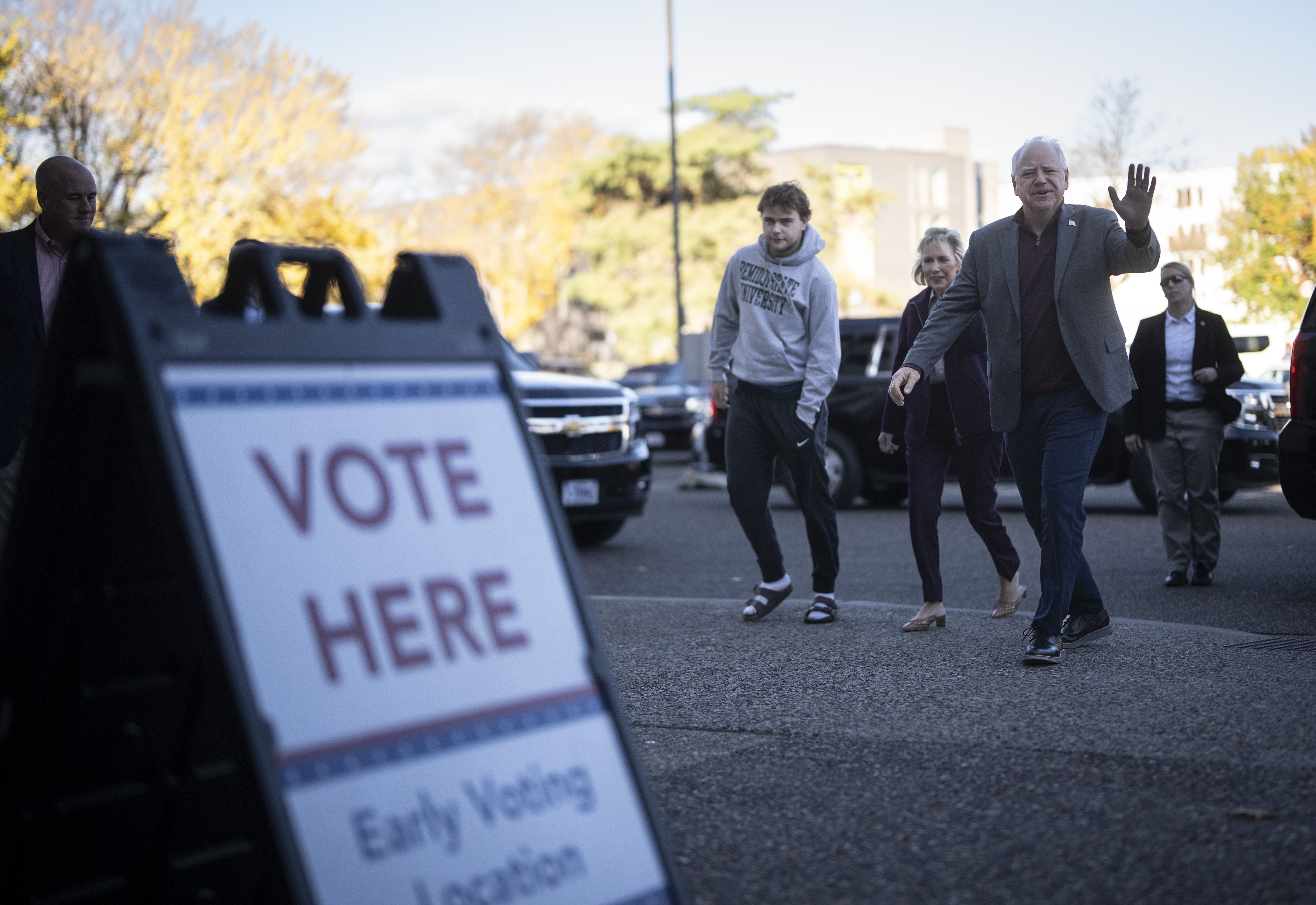 Gov. Tim Walz casts an early ballot in Minnesota - Axios Twin Cities