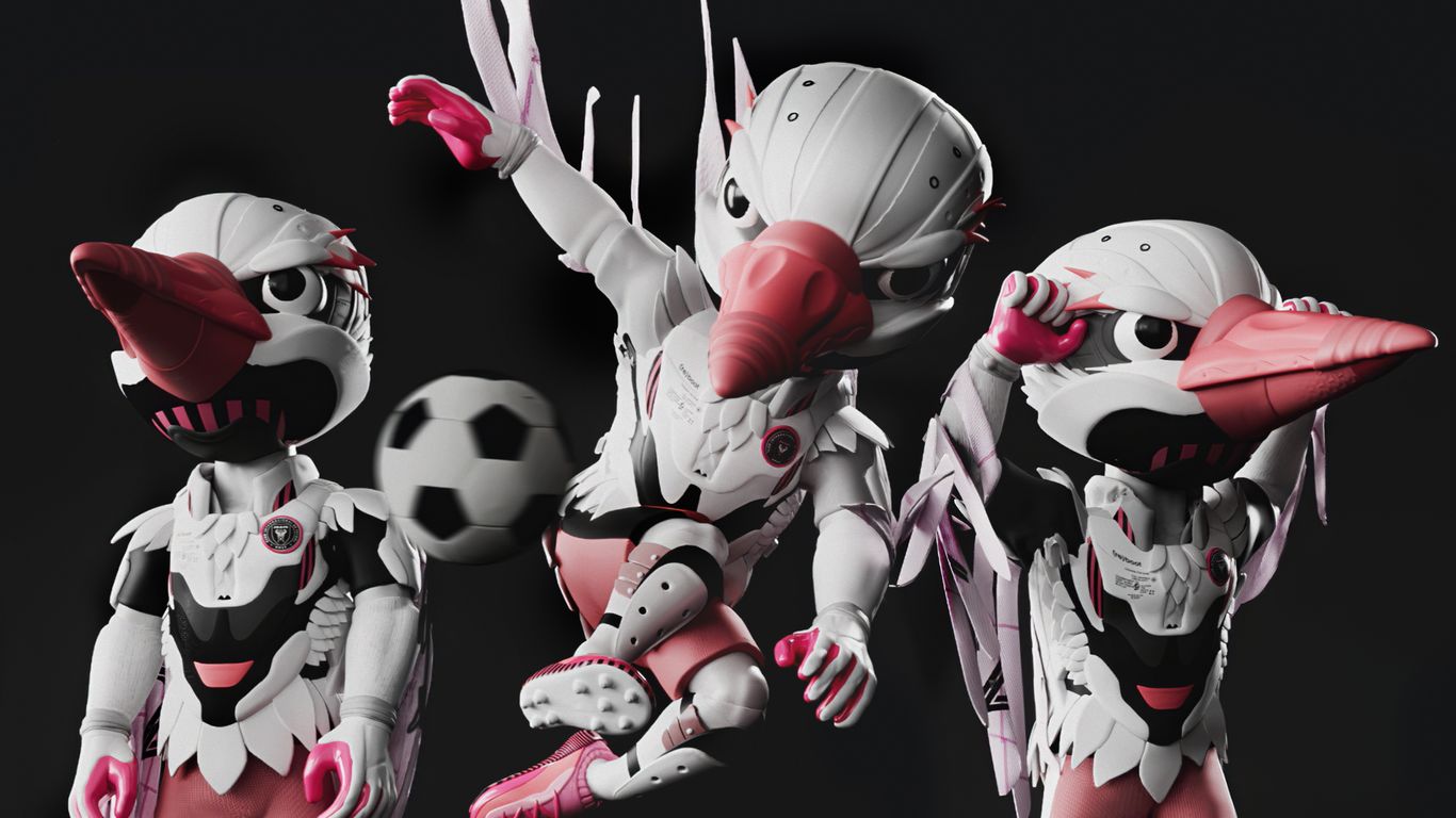 Inter Miami has a new mascot. He's made of recycled team gear - Axios Miami
