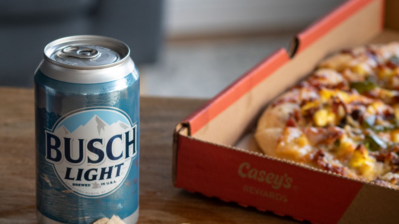 Match made in Iowa heaven: Casey's launches Busch Light breakfast pizza ...