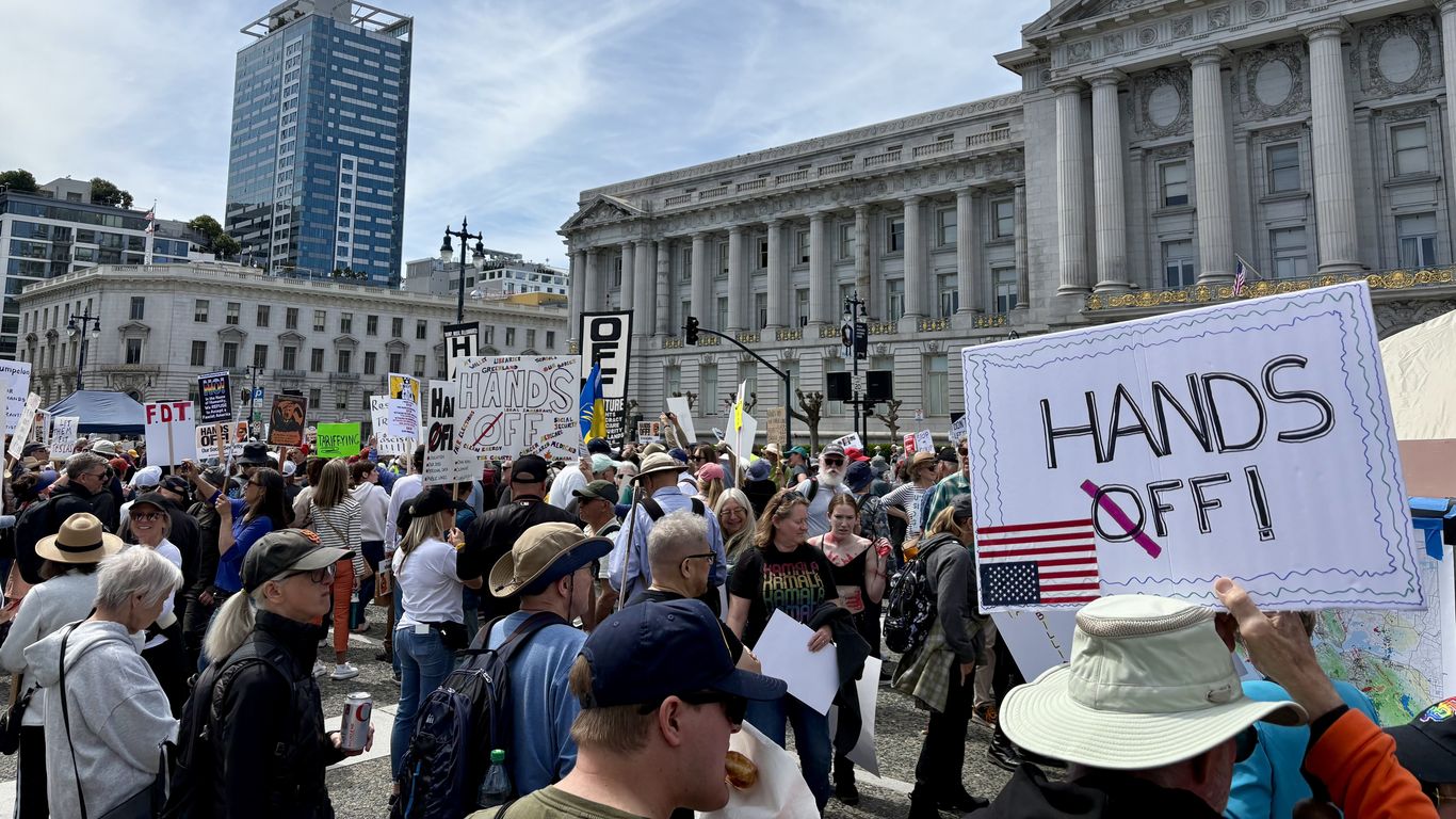 Trump resistance rally draws thousands across Bay Area - Axios San ...