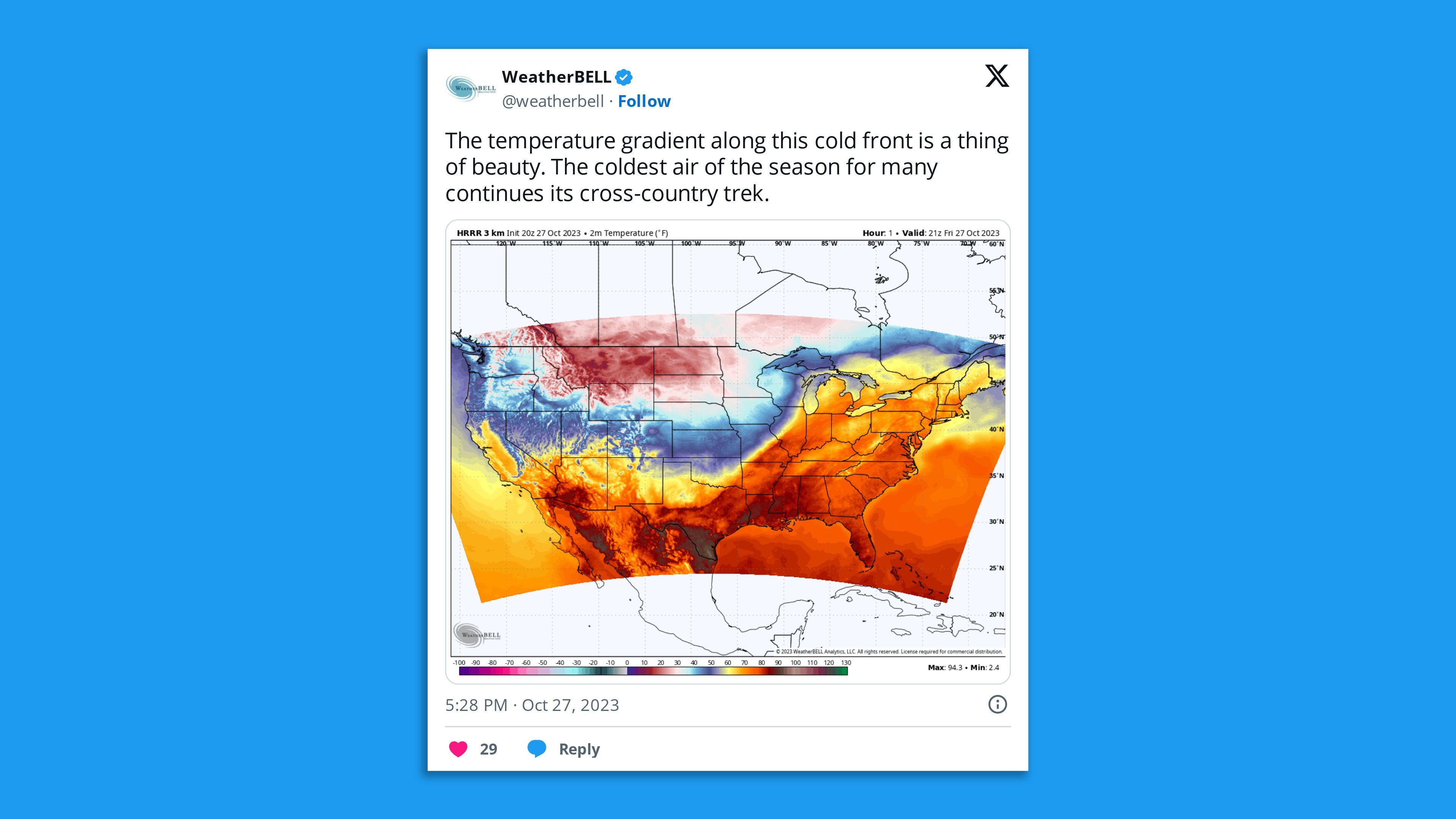 Cold Halloween for eastern U.S.: Record temperatures possible