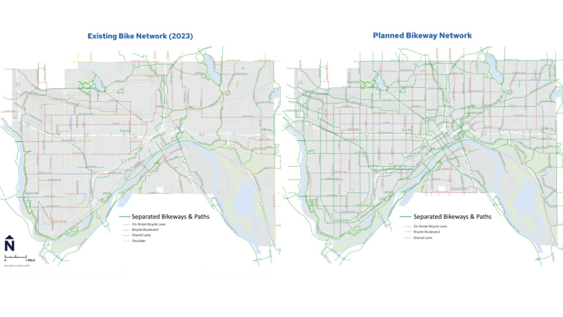 St. Paul proposes 100 new miles of protected bike lanes - Axios Twin Cities