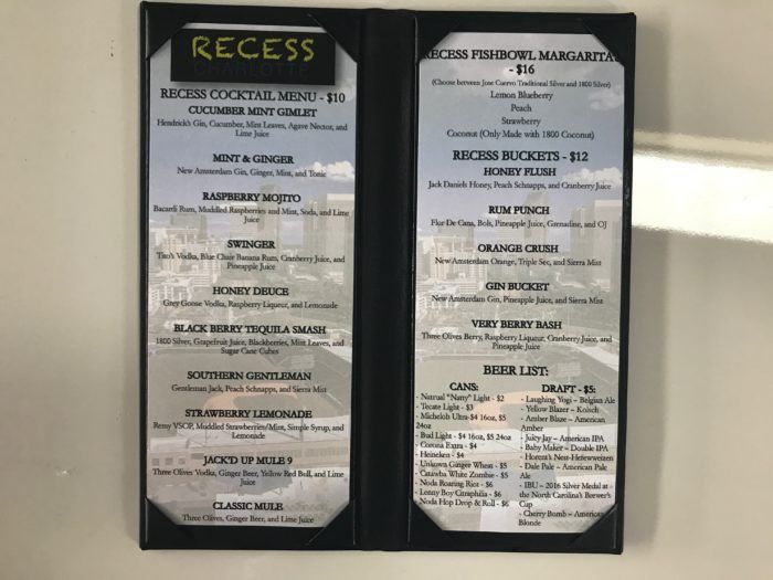 Recess Charlotte opens today with fishbowl margaritas, cocktail buckets ...