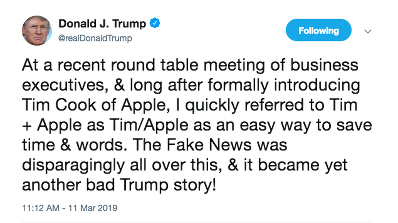 Trump admits botching Tim Cook's name after denying it to RNC donors