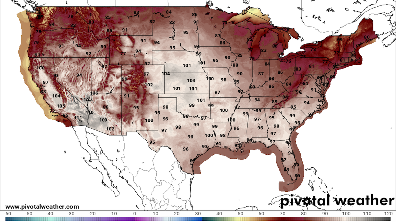Heat wave shifts focus to Central and Southeast U.S.