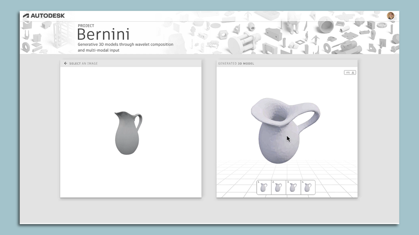 Autodesk's new Bernini AI turns text or still images into 3D models