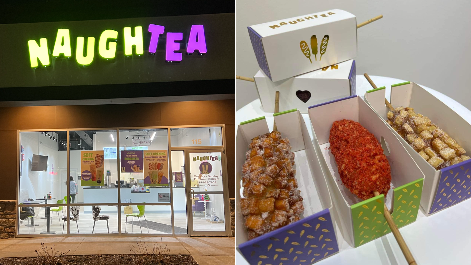 New Ankeny shop Naughtea selling bubble tea, cheesy Korean corn dogs ...