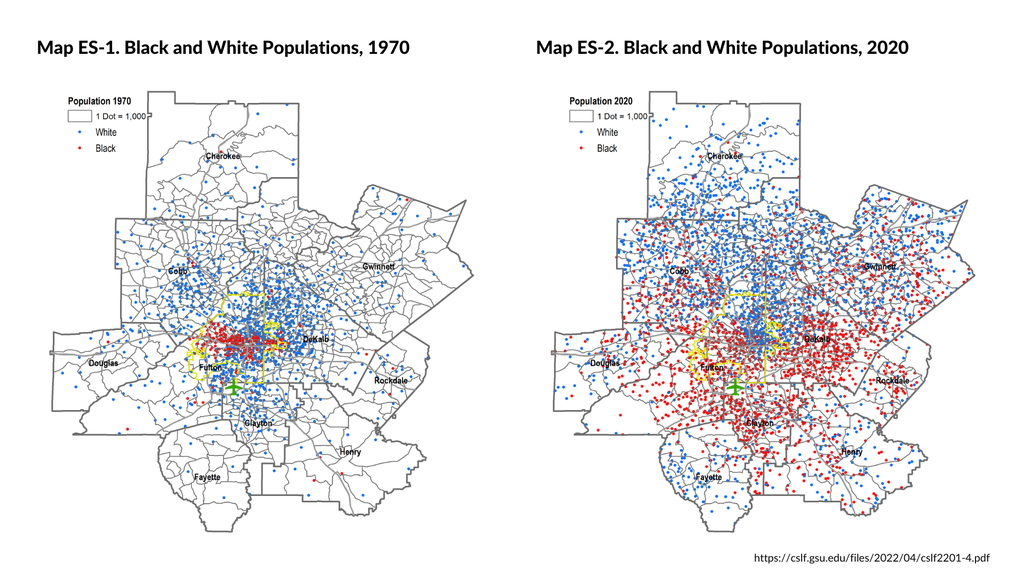 Atlanta residential segregation declining, but still high - Axios Atlanta