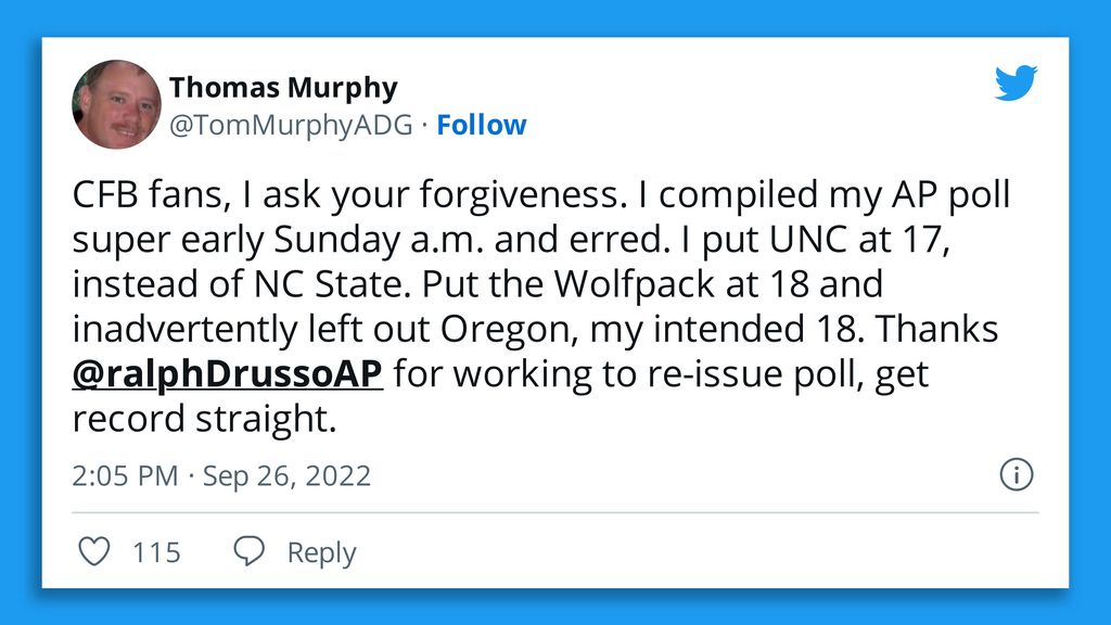 Voting snafu shines light on AP college football poll process