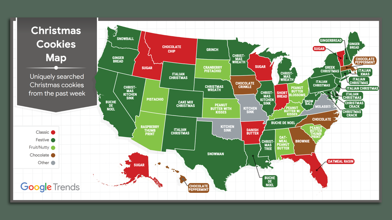 Christmas cookies 2024: Google shares states' most popular holiday cookie
