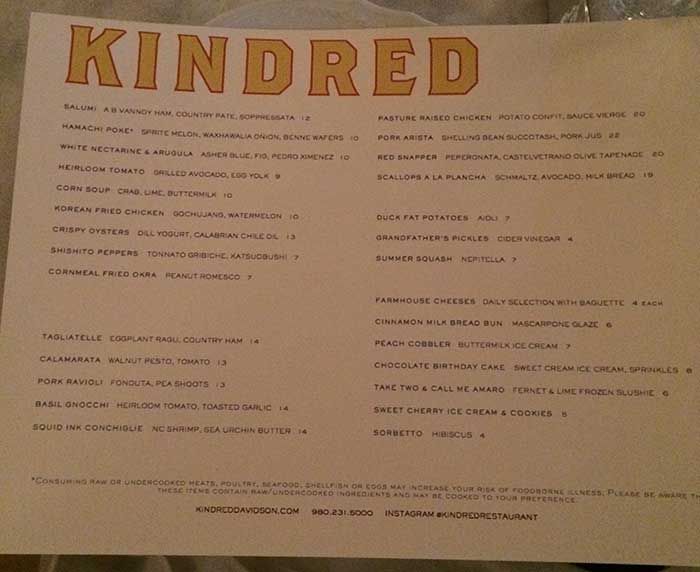 Restaurant Review: Kindred - Axios Charlotte