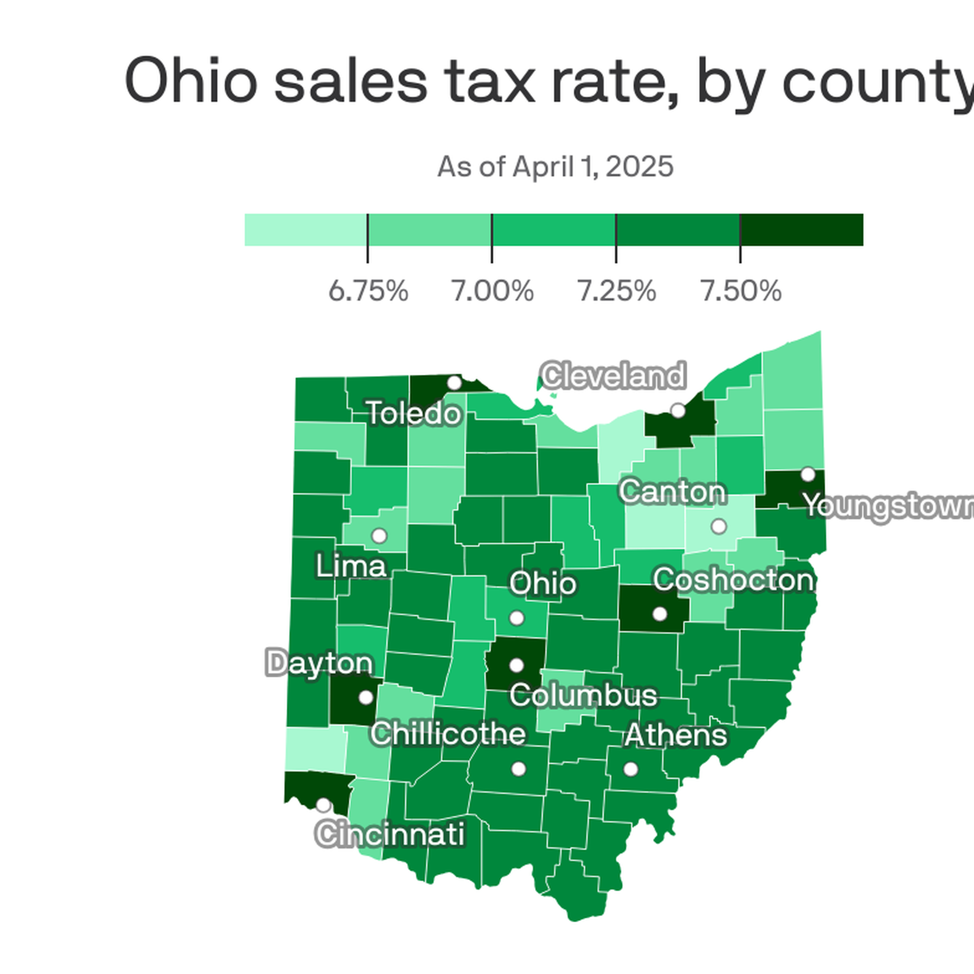 Ohio Sales Tax Chart Printable